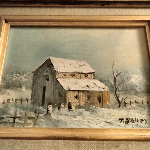 Handmade | Art | Real Signed By Artist Oil Painting Antique T Bailey ...